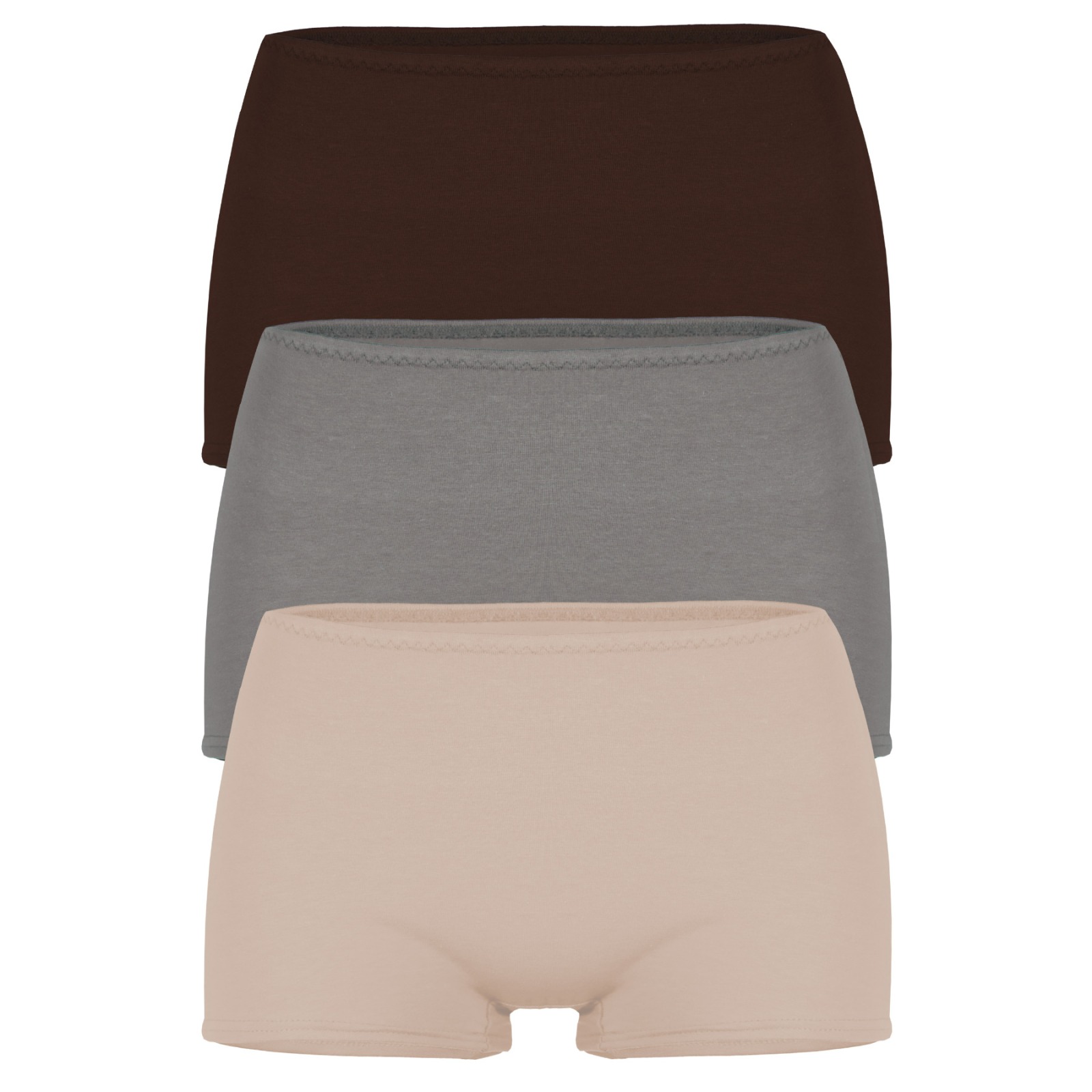 Project Cece | Set of 3 organic panties Erna Earth: Brown, cinder, nude